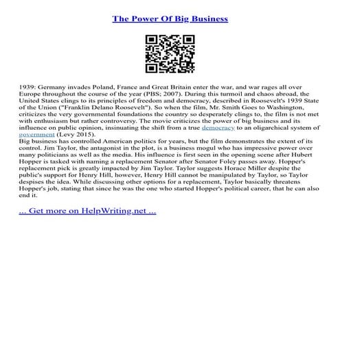 The Power Of Big Business | PDF | Business | Business and Finance