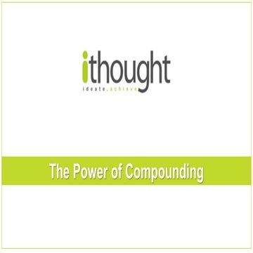 The Power of Compounding #MakeWealthinIndia | PDF | Stocks and Bonds ...