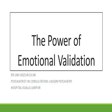 The Power of Emotional Validation | PDF