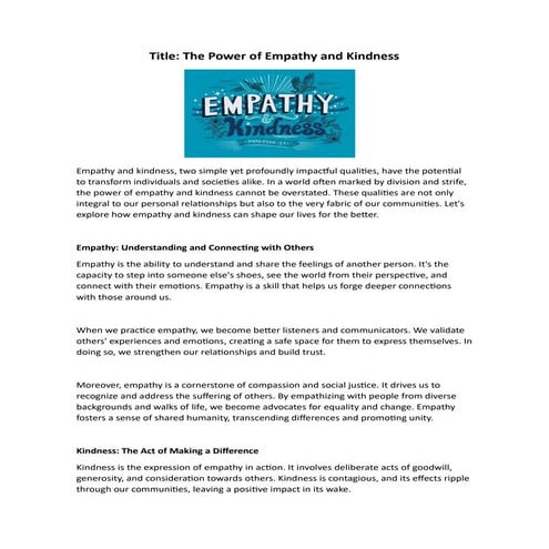The Power of Empathy and Kindness.pdf