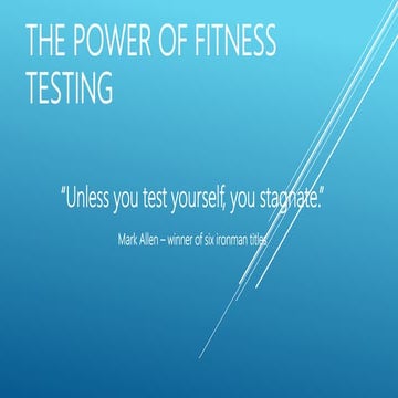 The Power of Fitness Testing | PPT