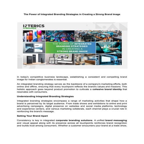 The Power of Integrated Branding Strategies in Creating a Strong Brand ...