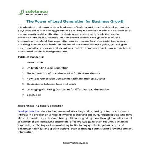 The Power of Lead Generation for Business Growth.pdf