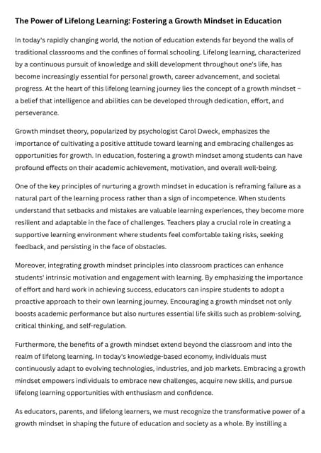 COMPONENTS OF CREATIVE EDUCATION | PPT