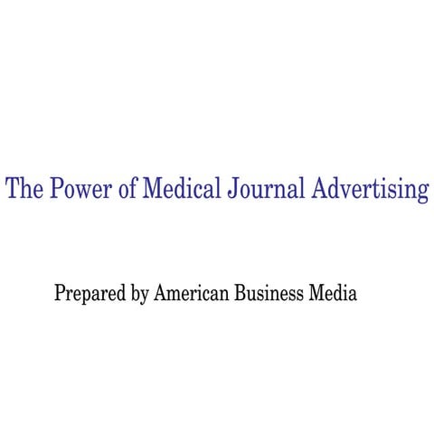 The power of medical publications | PPT