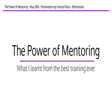 The Power of Mentoring | PDF | Education