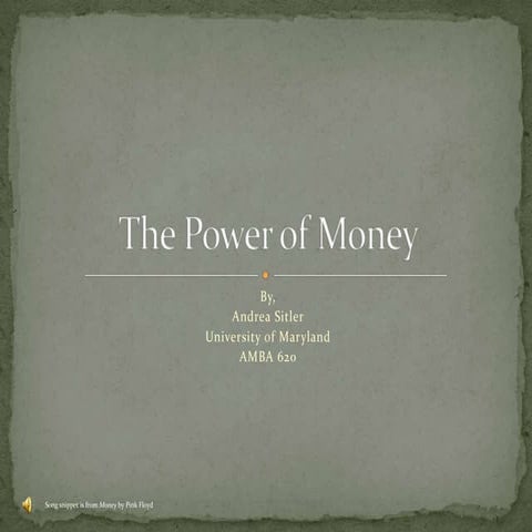The Power of Money | PPSX