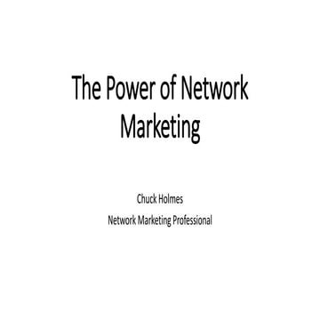 The Real Power of Network Marketing | PPT
