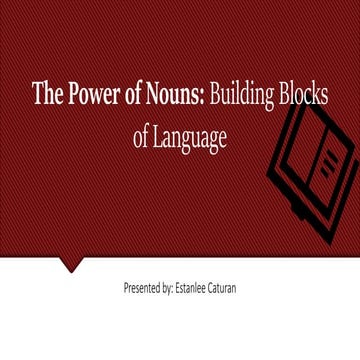 The Power of Nouns: noun is a part of speech | PPTX