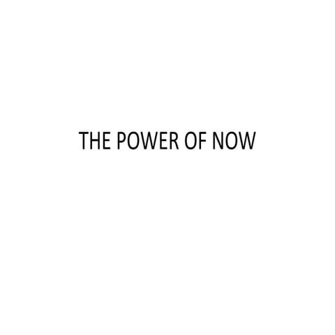THE POWER OF NOW BY EKART TLEE AND BY INTER | PPTX