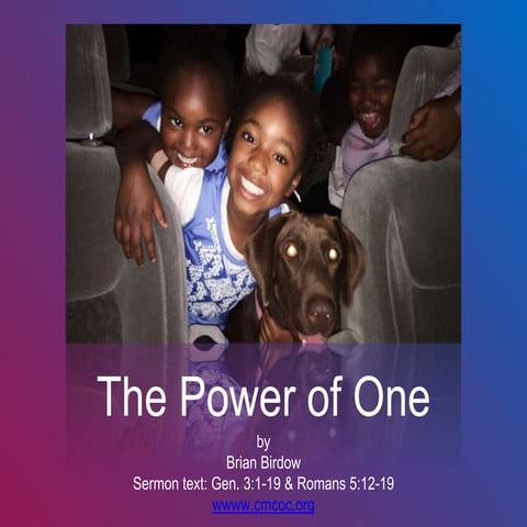The Power of One | PPTX | Christianity | Religion & Spirituality