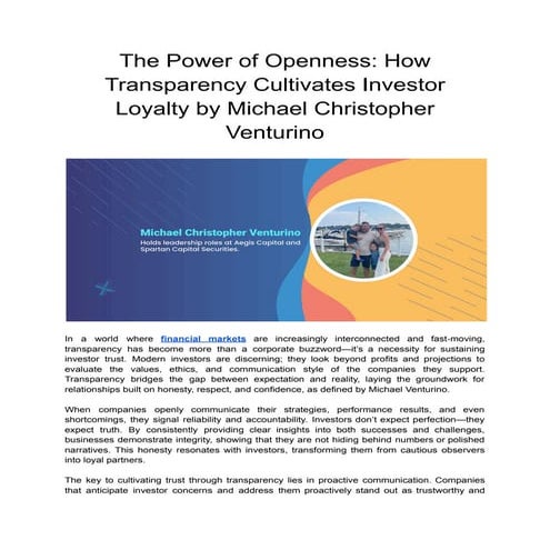 The Power of Openness_ How Transparency Cultivates Investor Loyalty by ...