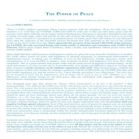 The Power of Peace | DOC