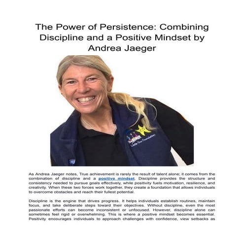The Power of Persistence_ Combining Discipline and a Positive Mindset ...