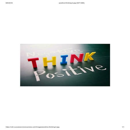 The power of positive thinking | PDF | Mental Health | Diseases and ...