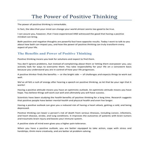The Power of Positive Thinking.docx