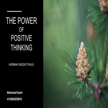 The Power of positive Thinking | PPTX
