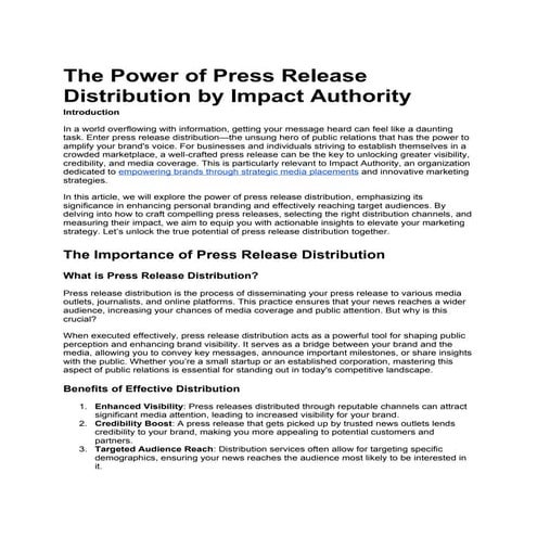 The Power of Press Release Distribution by Impact Authority.docx
