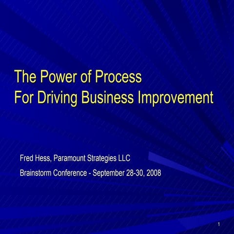 The Power of Process | PPT