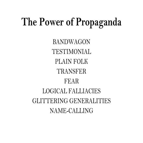 The power of propaganda | PPT
