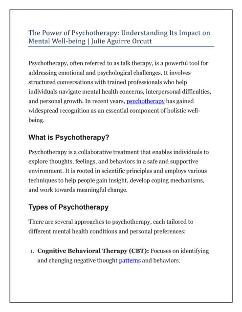 Psychotherapy | PPTX