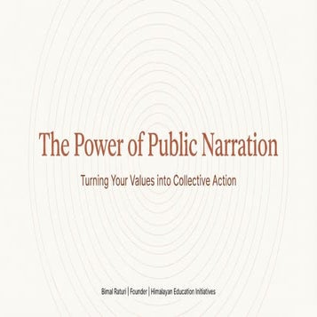 The Power of Public Narrative: A Leadership Framework to Move ...