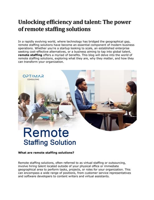 The Rise of Remote Work: Strategies and Insights | ACE Technologies | PPT