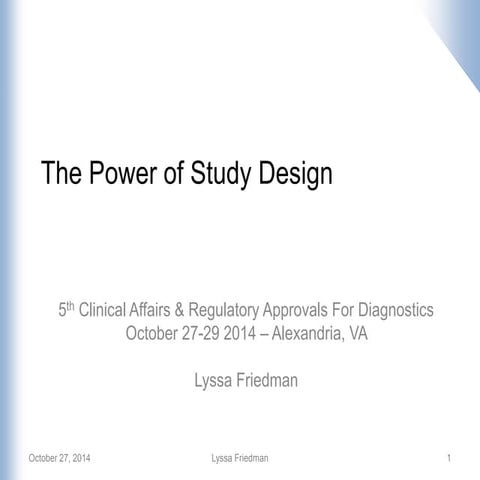 The power of study design 2014 10-27 | PPT