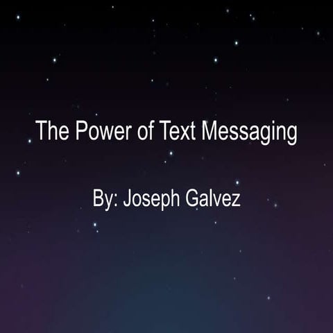 The power of text messaging | PPT