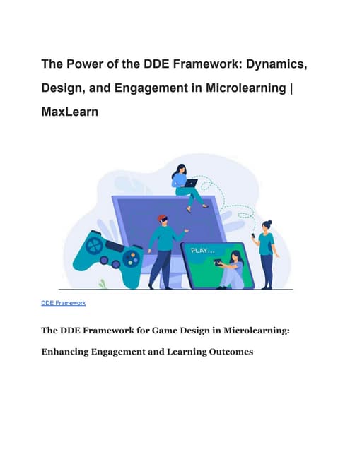 Gamification Meets Microlearning Platform_ Understanding the DDE Framework.pdf