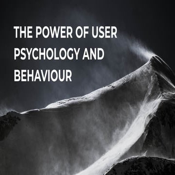 The power of user psychology and behaviour | PDF