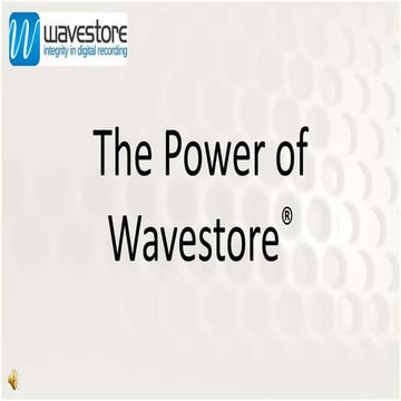 The Power Of Wavestore V01 | PPSX