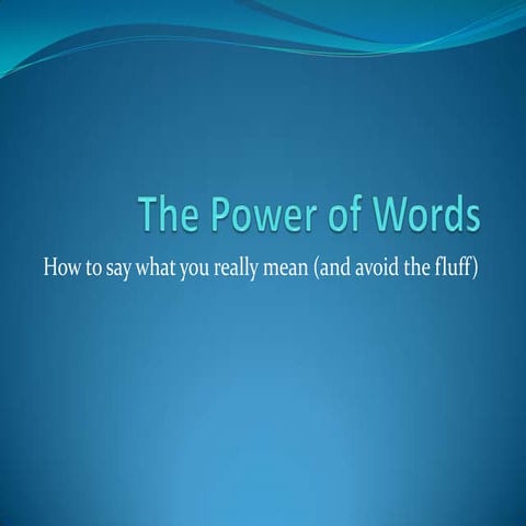 The power of words | PPT