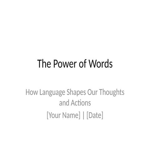 The_Power_of_Words. And it's froms ........ | PPTX