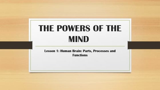 PERDEV- The Powers of the Mind.pptx | Brain and Nervous System ...