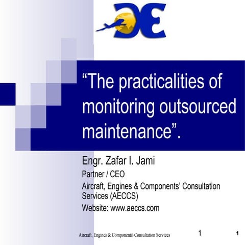 The practicalities of outsourced maintenance r2 | PPT