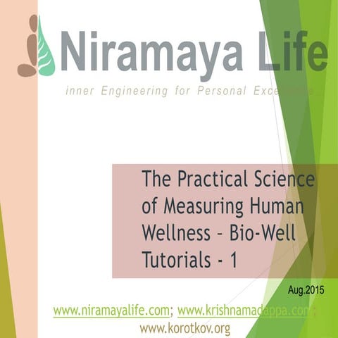OM: Bio-Well Tutorial 1 - The practical science of measuring human ...