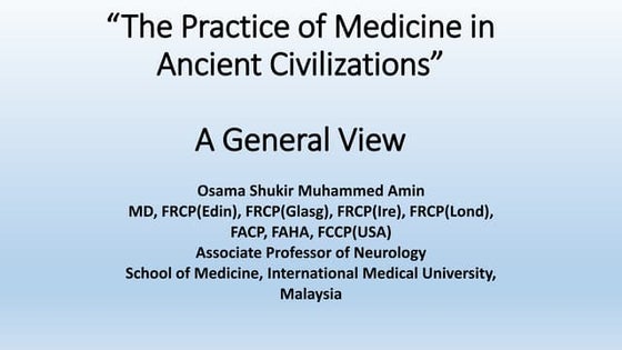 History of medicine past to present and future | PPTX