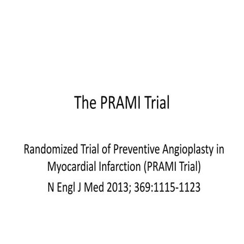 Journal Club 1: The Prami Trial | PPTX