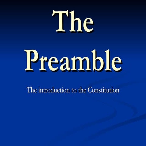 The preamble | PPT