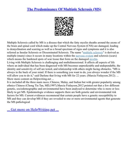 ICD-10 Codes for Multiple sclerosis (MS) | PDF