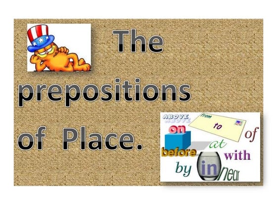 Prepositions of place | PPT