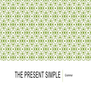 The present simple | PPTX
