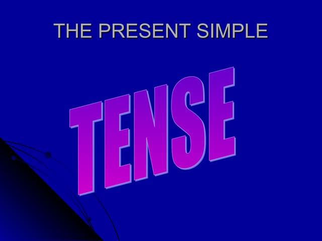 present simple tense for elementary students | PPTX