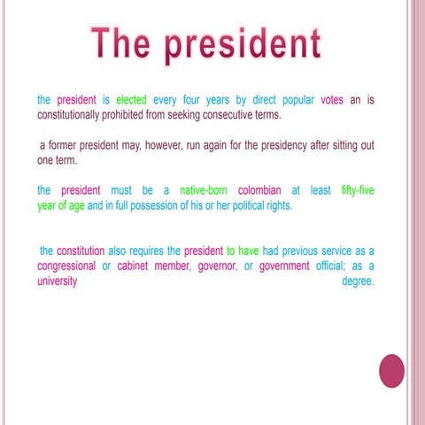 The President | PPTX | Political Issues & policy | Politics