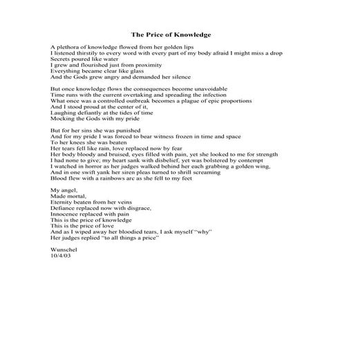 The price of knowledge | DOC