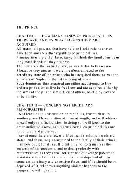 machiavelli the prince | PPTX