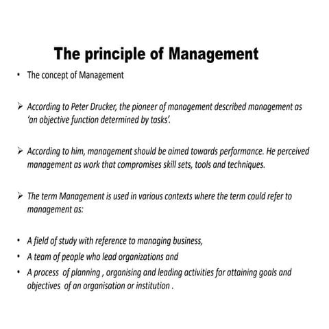 The principle of management | PPTX