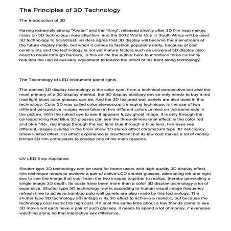 The Principles of 3D Technology | PDF | 3-D Graphics | Computer ...