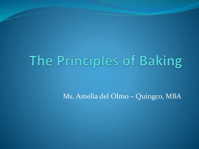 Chemical reactions involved in baking a cake | PDF